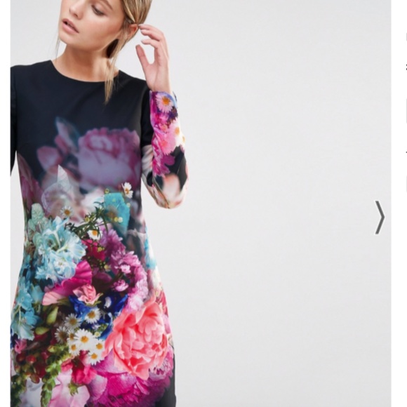 Ted Baker London | Dresses | Ted Baker Vyr Tunic Dress In Focus Bouquet ...
